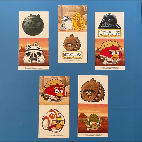 Star Wars | Other | Vintage Star Wars Angry Birds Stickers Sticker Set ...